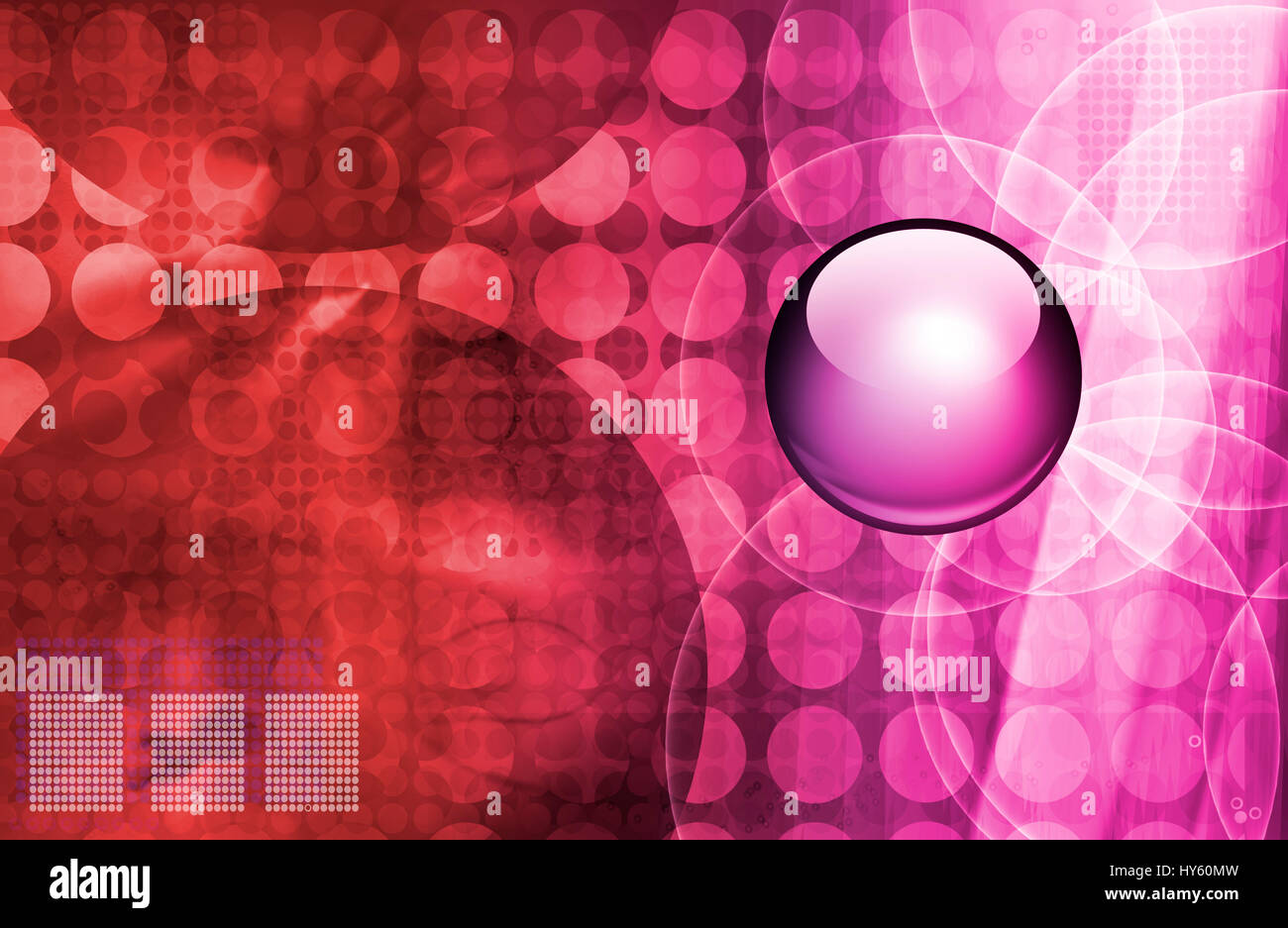 Abstract Digital virtual high-tech background with bright red colors ...