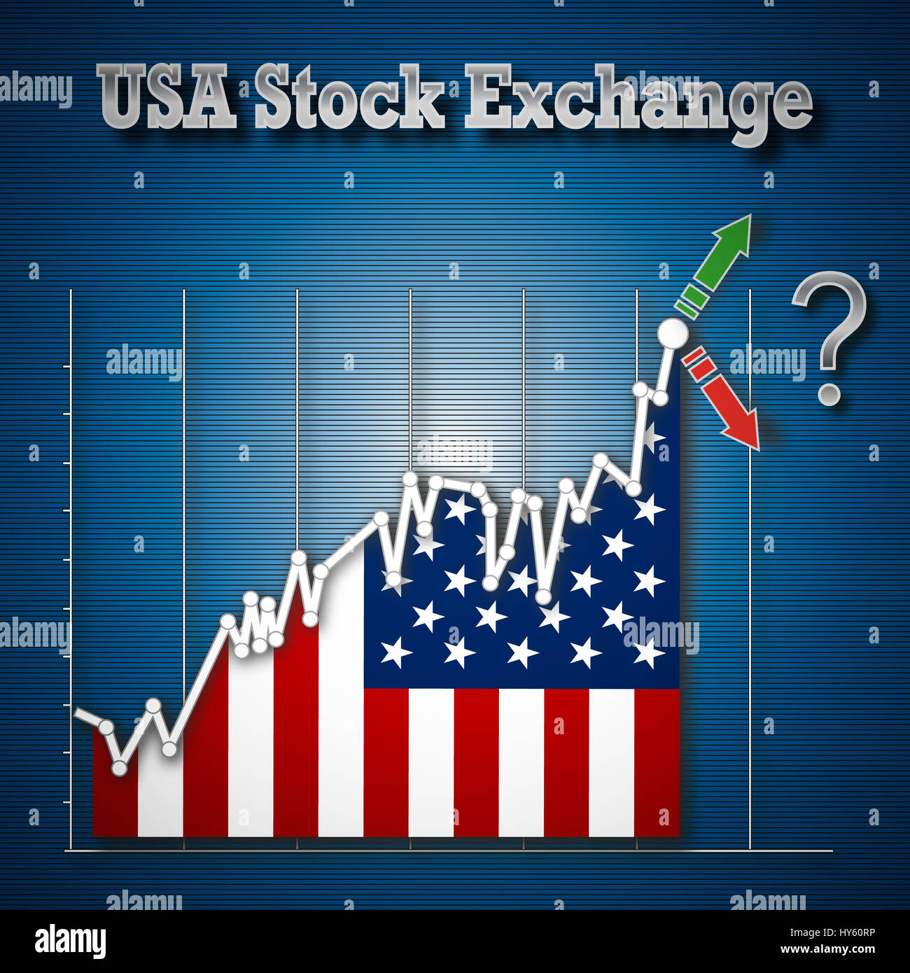 USA Industrial stock exchange, illustration Stock Photo - Alamy