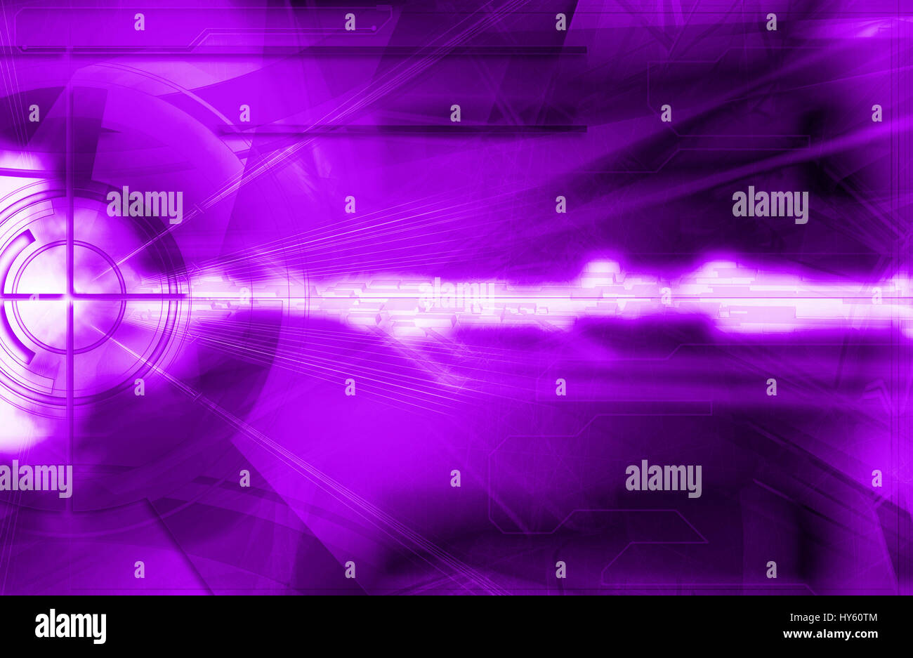 Abstract Digital virtual high-tech background with bright purple colors ...
