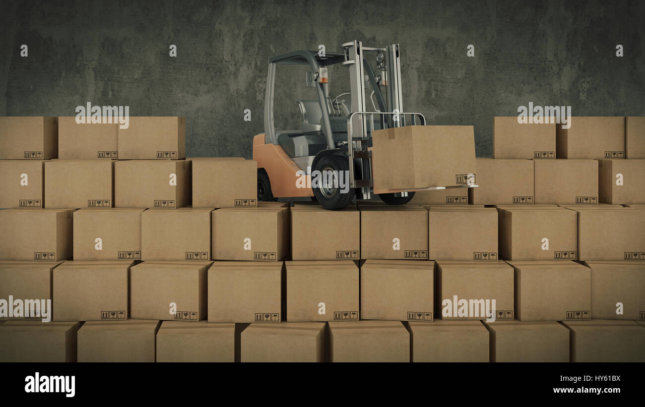 Stacking boxes in warehouse hi-res stock photography and images - Alamy