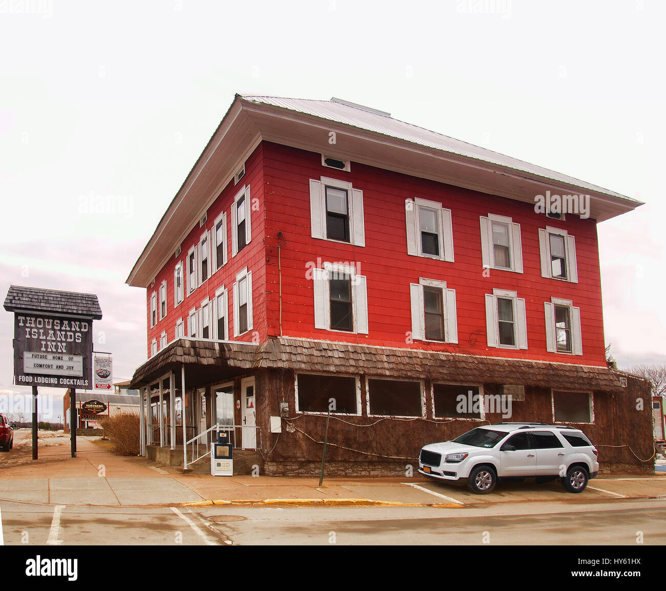 Clayton, New York, USA. March 29, 2017 . The Thousand Islands Inn ...