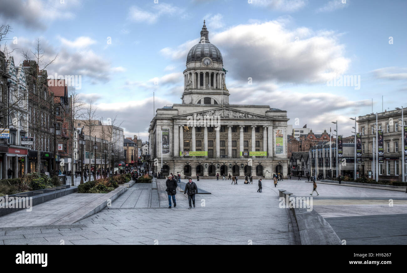 Nottingham Old Market Square Stock Photos & Nottingham Old Market ...