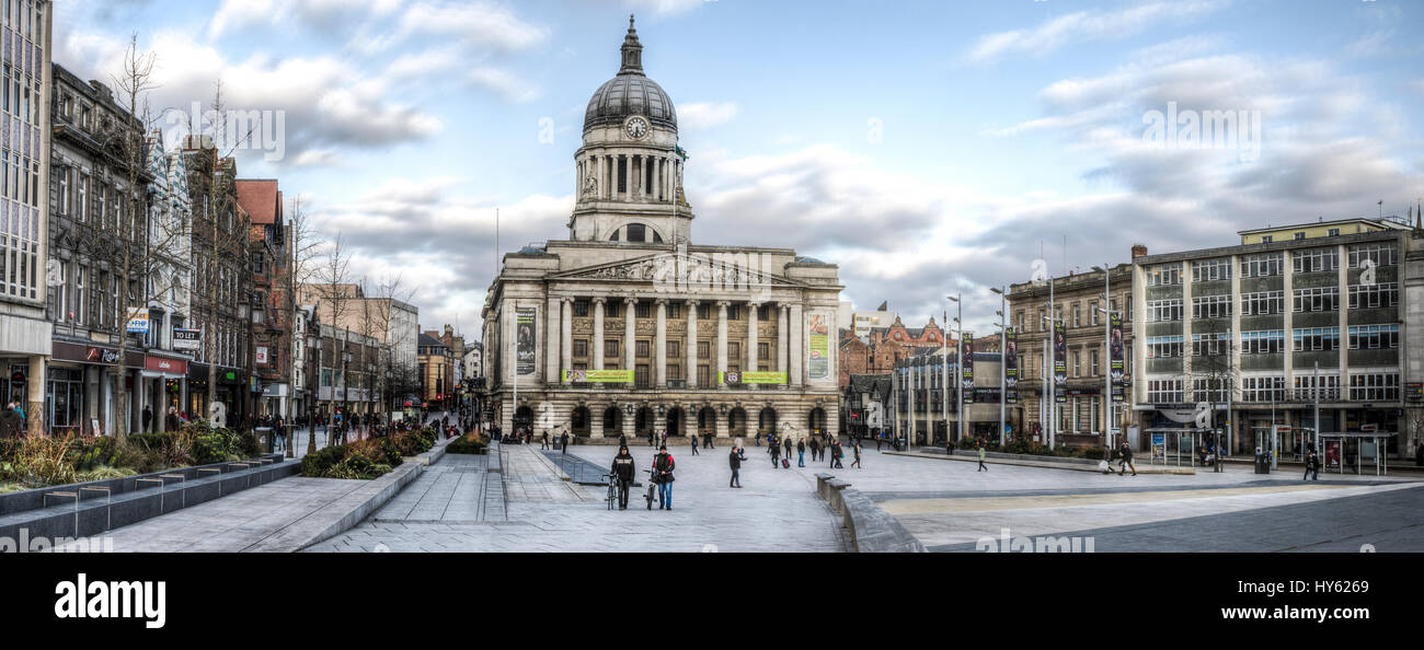 Nottingham Council House & Old Market Square Stock Photo - Alamy