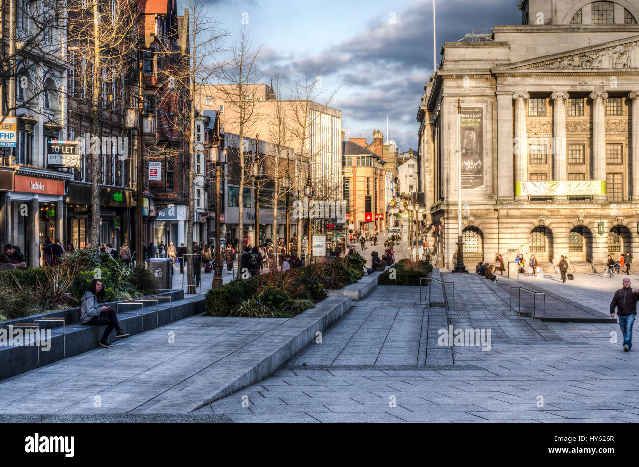 Long Row, Nottingham Stock Photo - Alamy