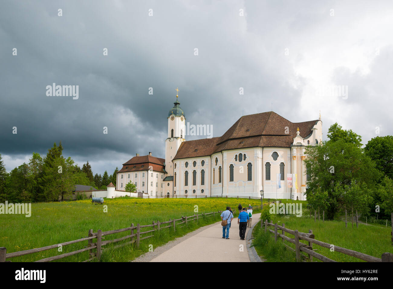 Steingaden, Germany - June 5, 2016: Beautiful view of famous oval ...