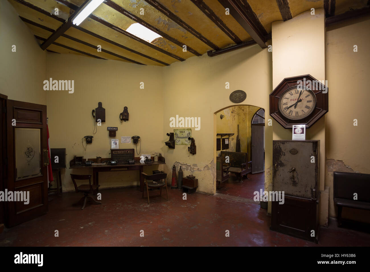 Old equipments at old telecommunications room, Railway Museum (Museo ...
