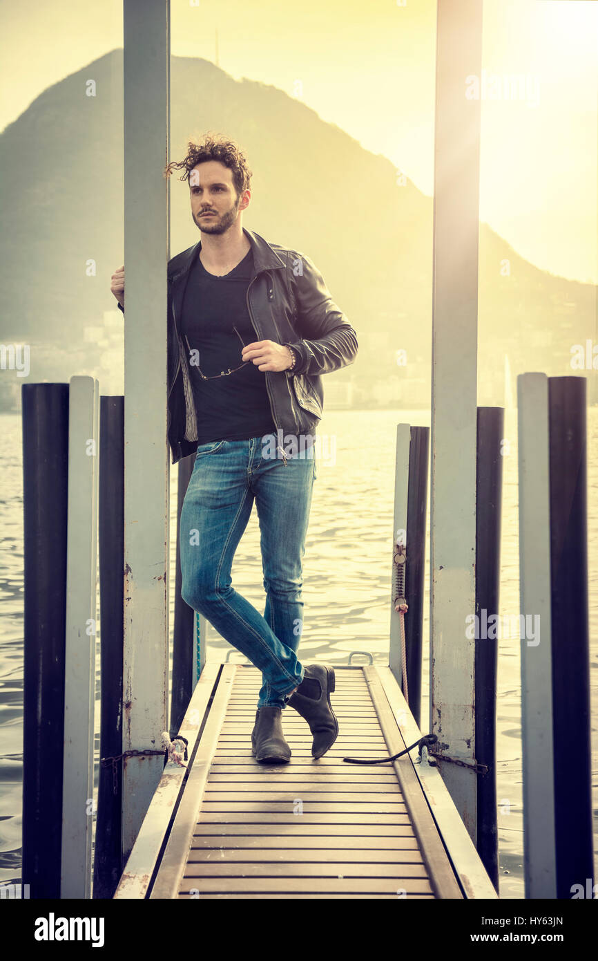 Man white male caucasian lake outdoor hi-res stock photography and ...