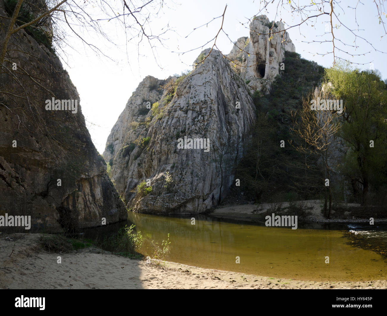 Canyon Pesti on river Babuna, Veles, Republic of Macedonia Stock Photo ...