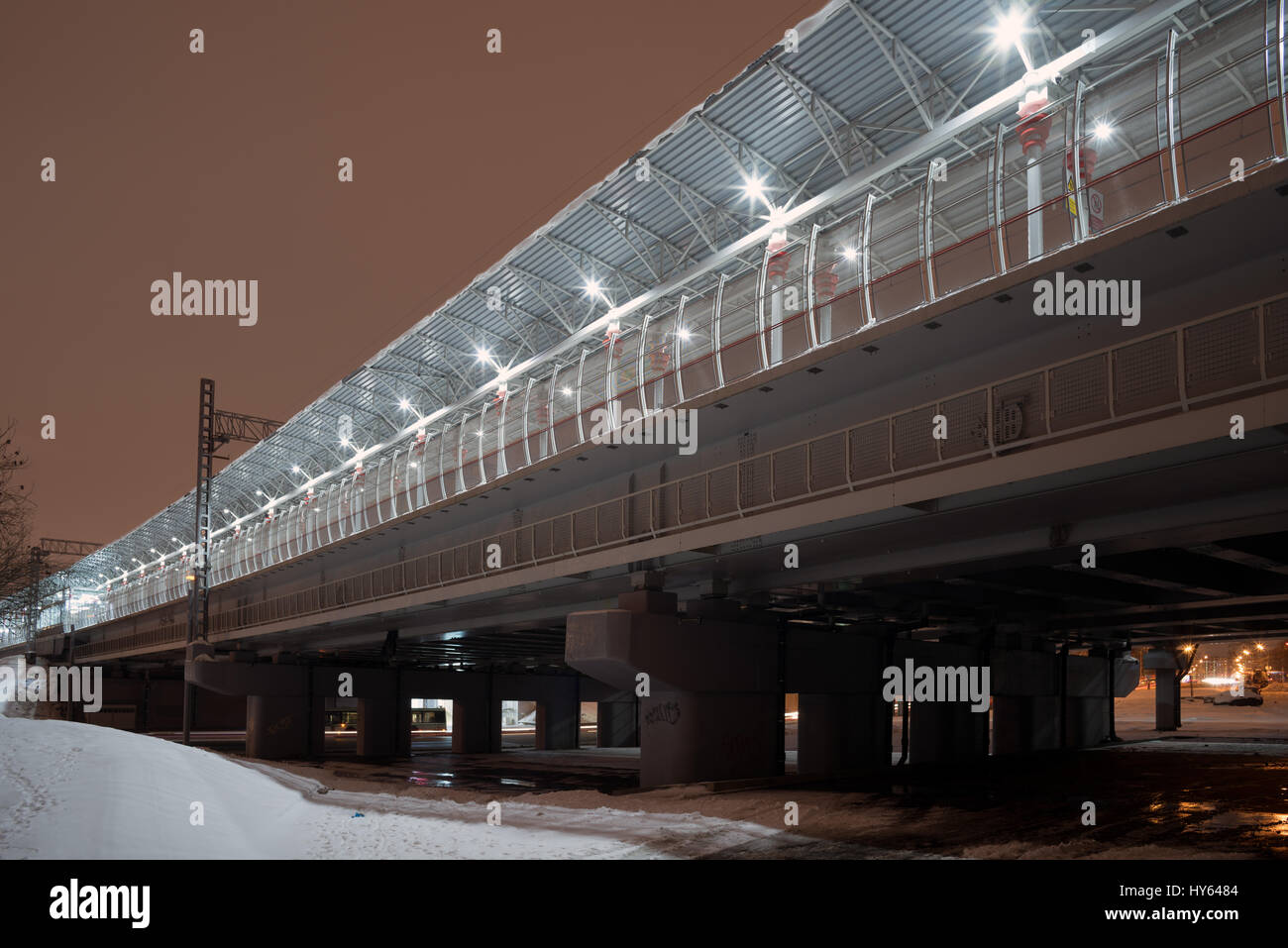railroad bridge with platform Stock Photo - Alamy
