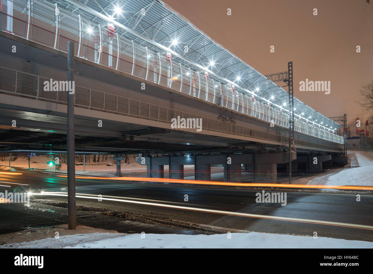 railroad bridge with platform Stock Photo - Alamy