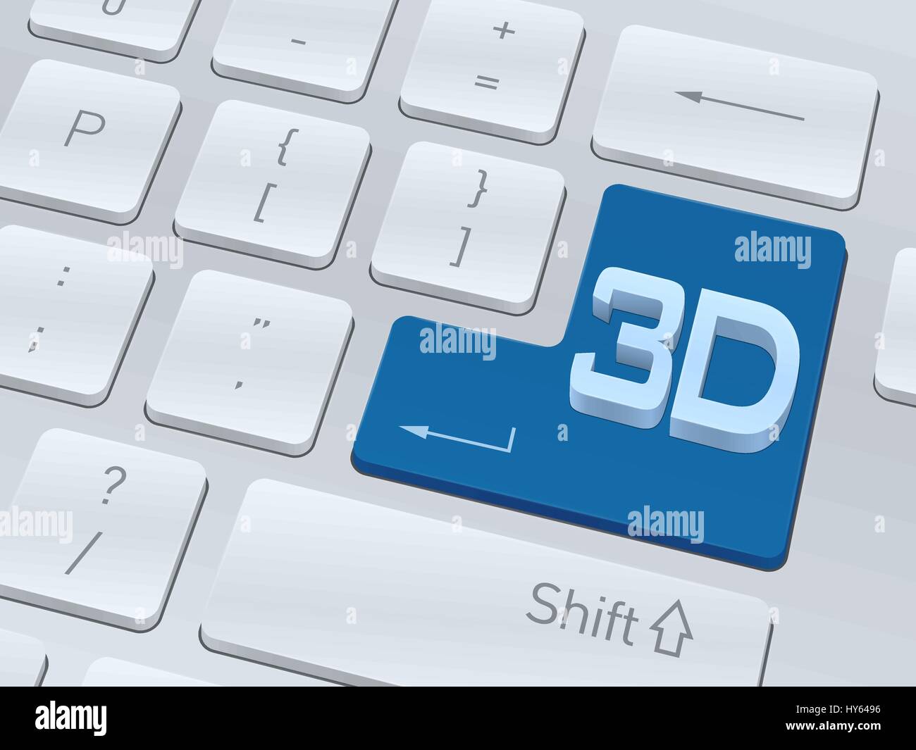 Blank enter key blue Stock Vector Images - Alamy