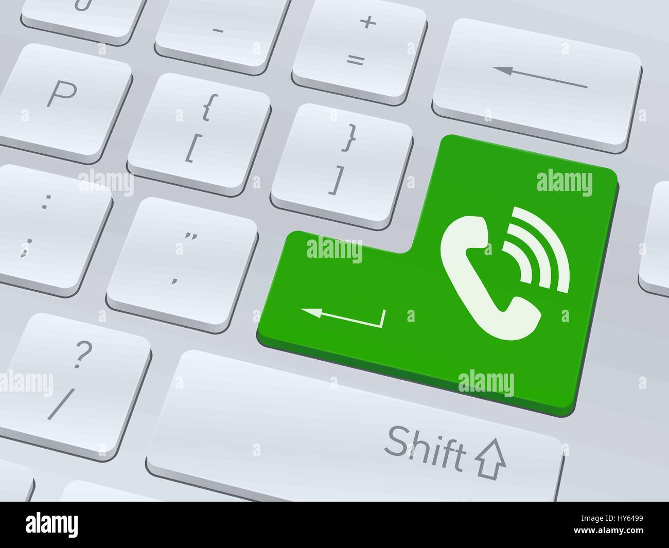 “Call us” concept design on button of white computer keyboard for your ...