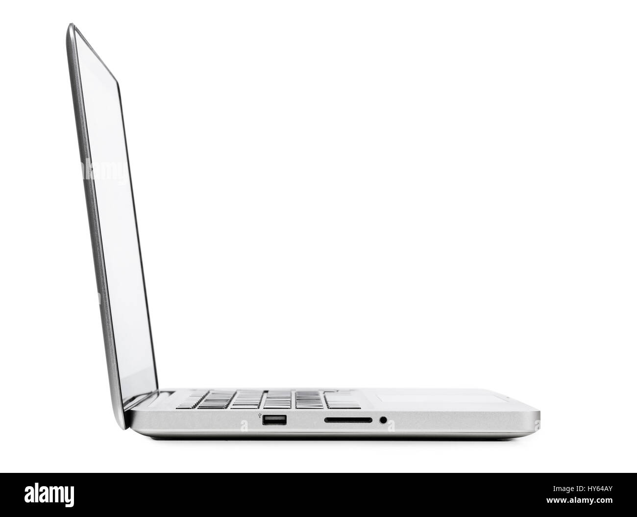 Silver laptop side view black hi-res stock photography and images - Alamy
