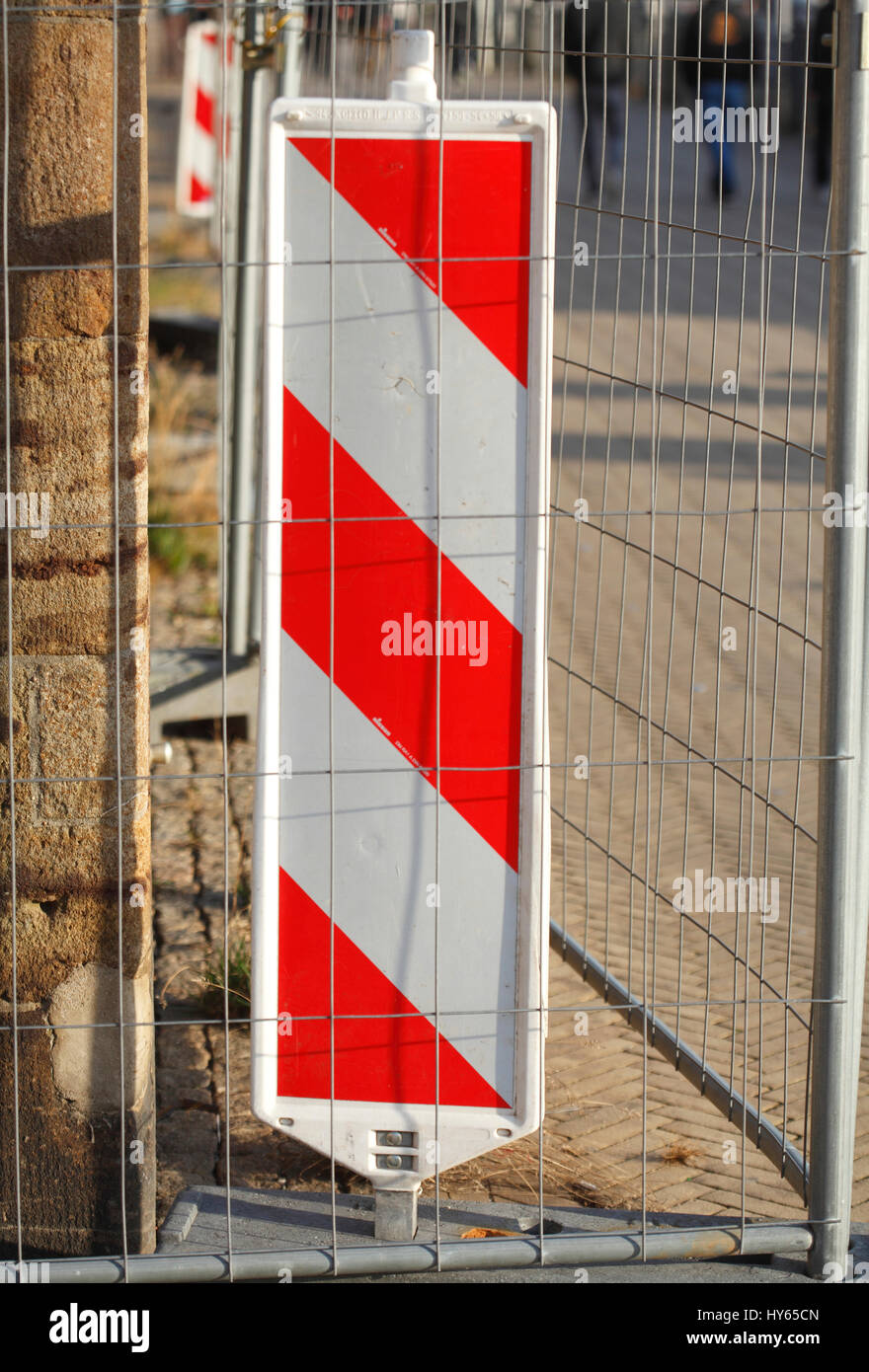 Construction site barrier Stock Photo - Alamy