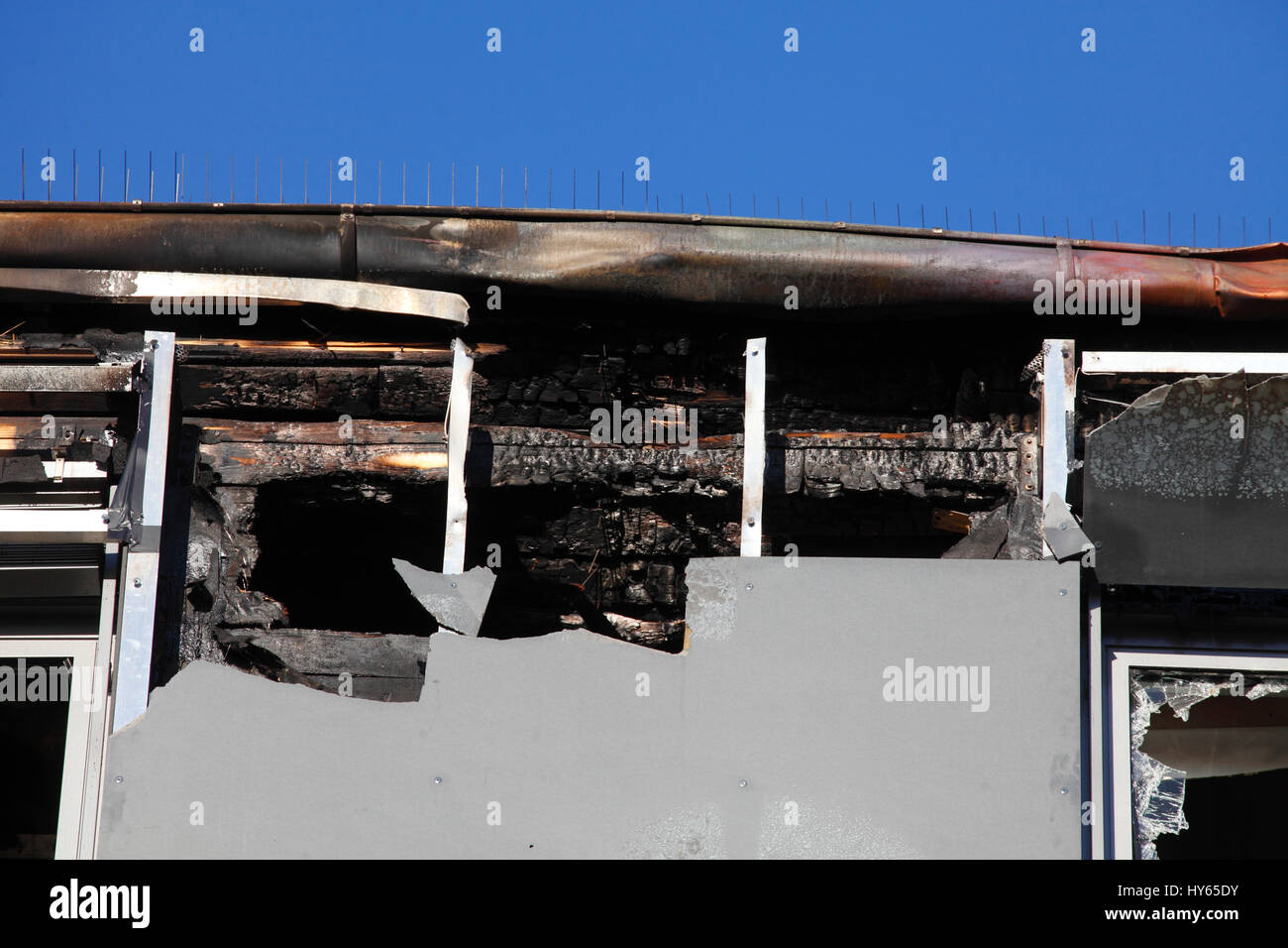 Burnt down attic hi-res stock photography and images - Alamy
