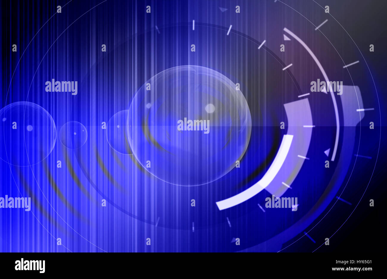 Abstract Digital virtual high-tech background with bright blue colors ...