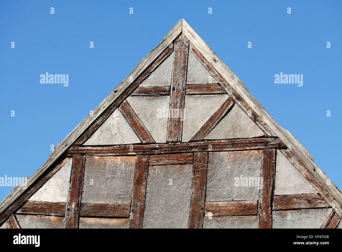 gable on a half-timbered house Stock Photo - Alamy