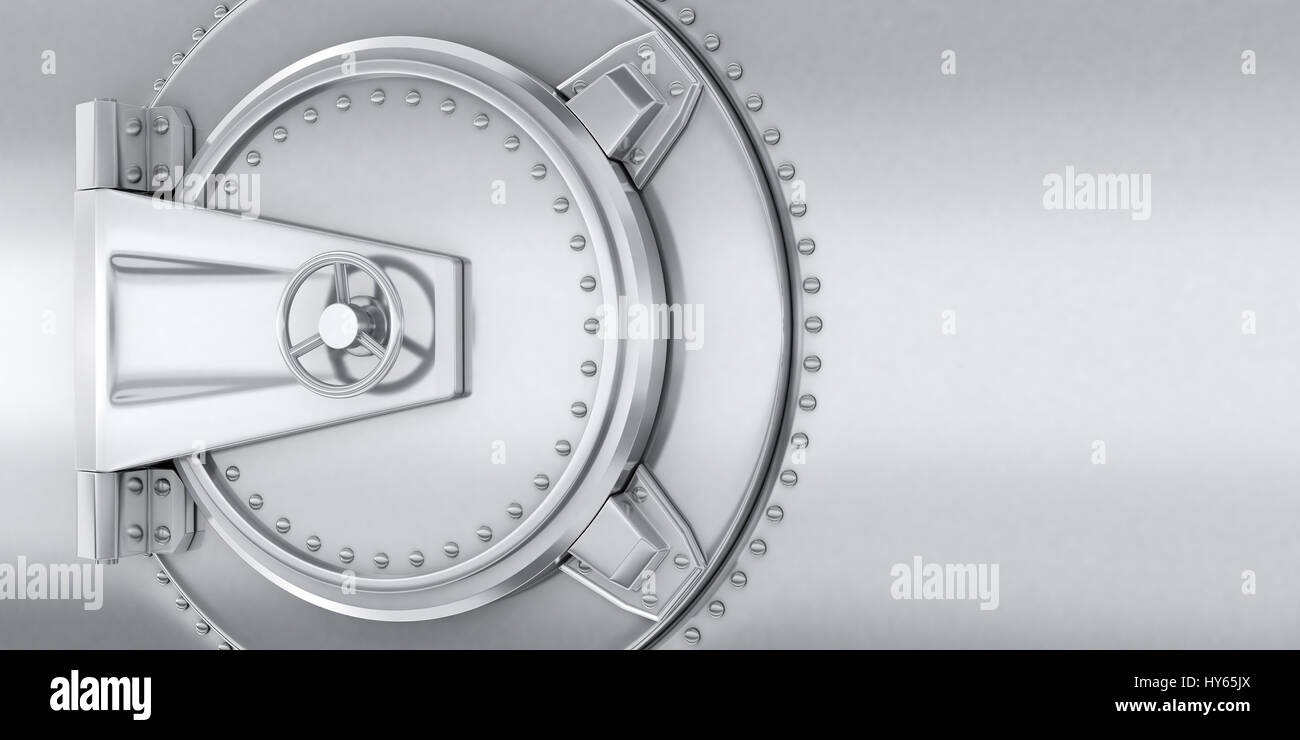 Big safe door steel in bank. 3d illustration Stock Photo - Alamy