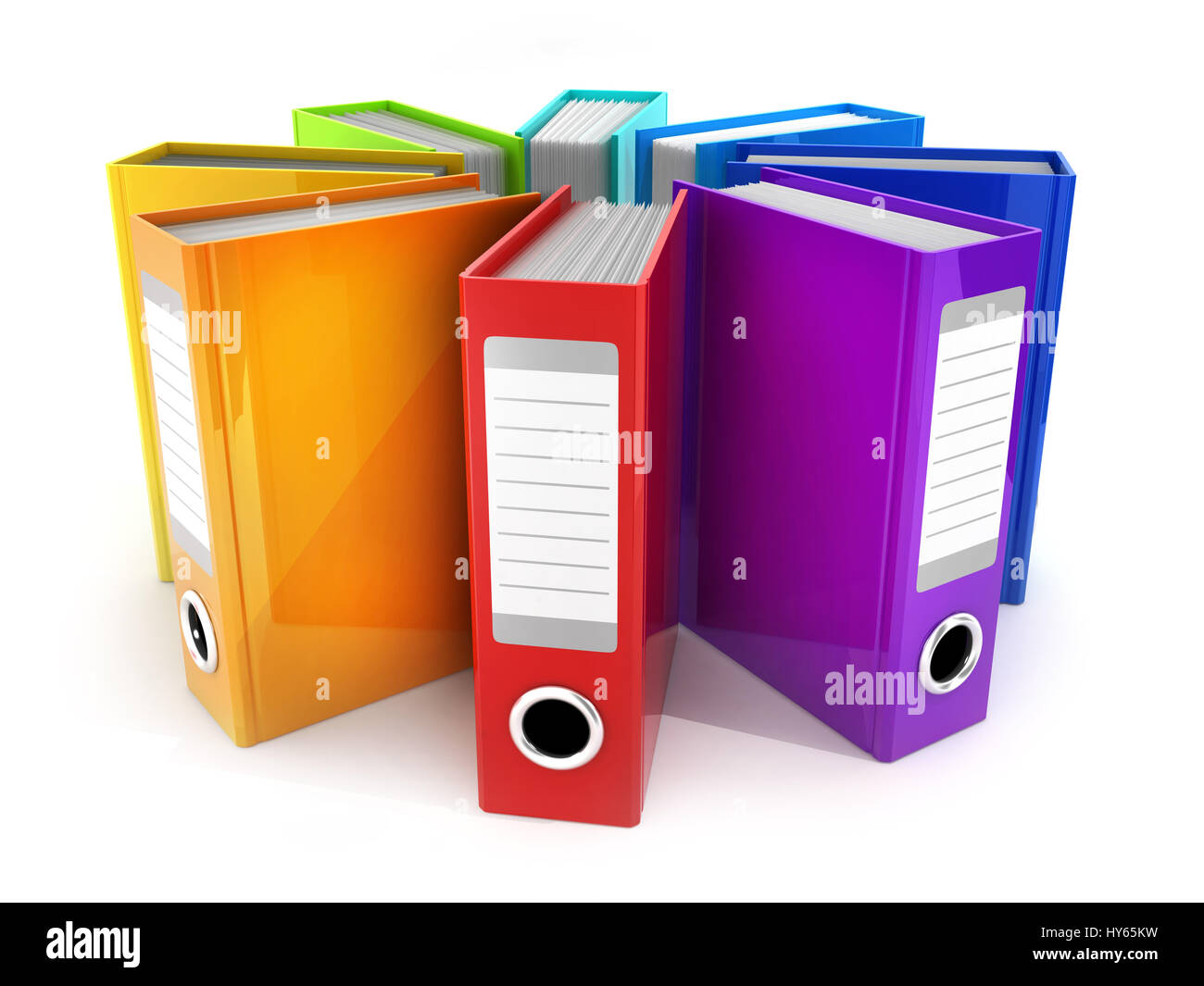 Archive many files on white background. 3d illustration Stock Photo - Alamy