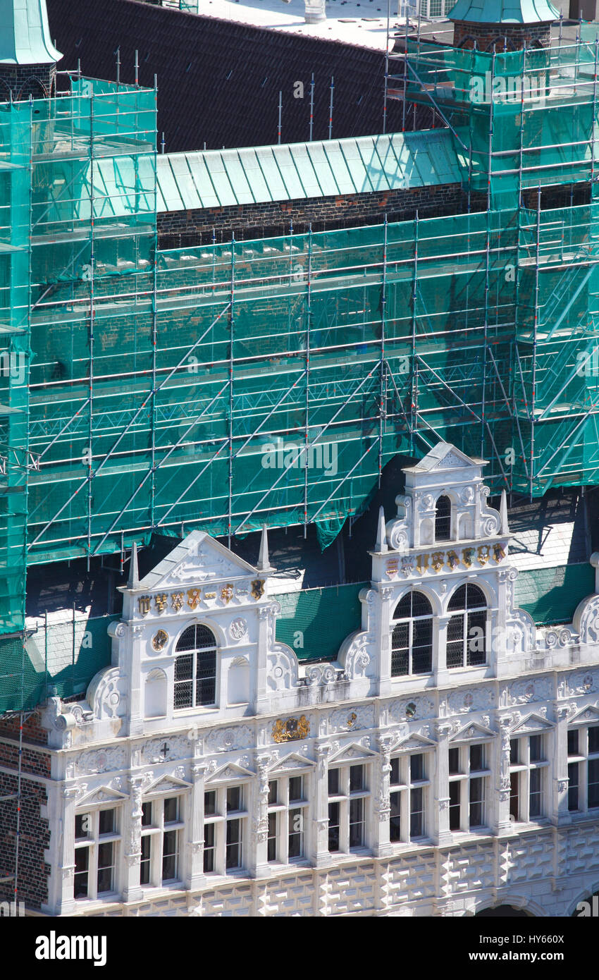 City Hall, Construction Site, Lübeck, Germany, Europe Stock Photo - Alamy