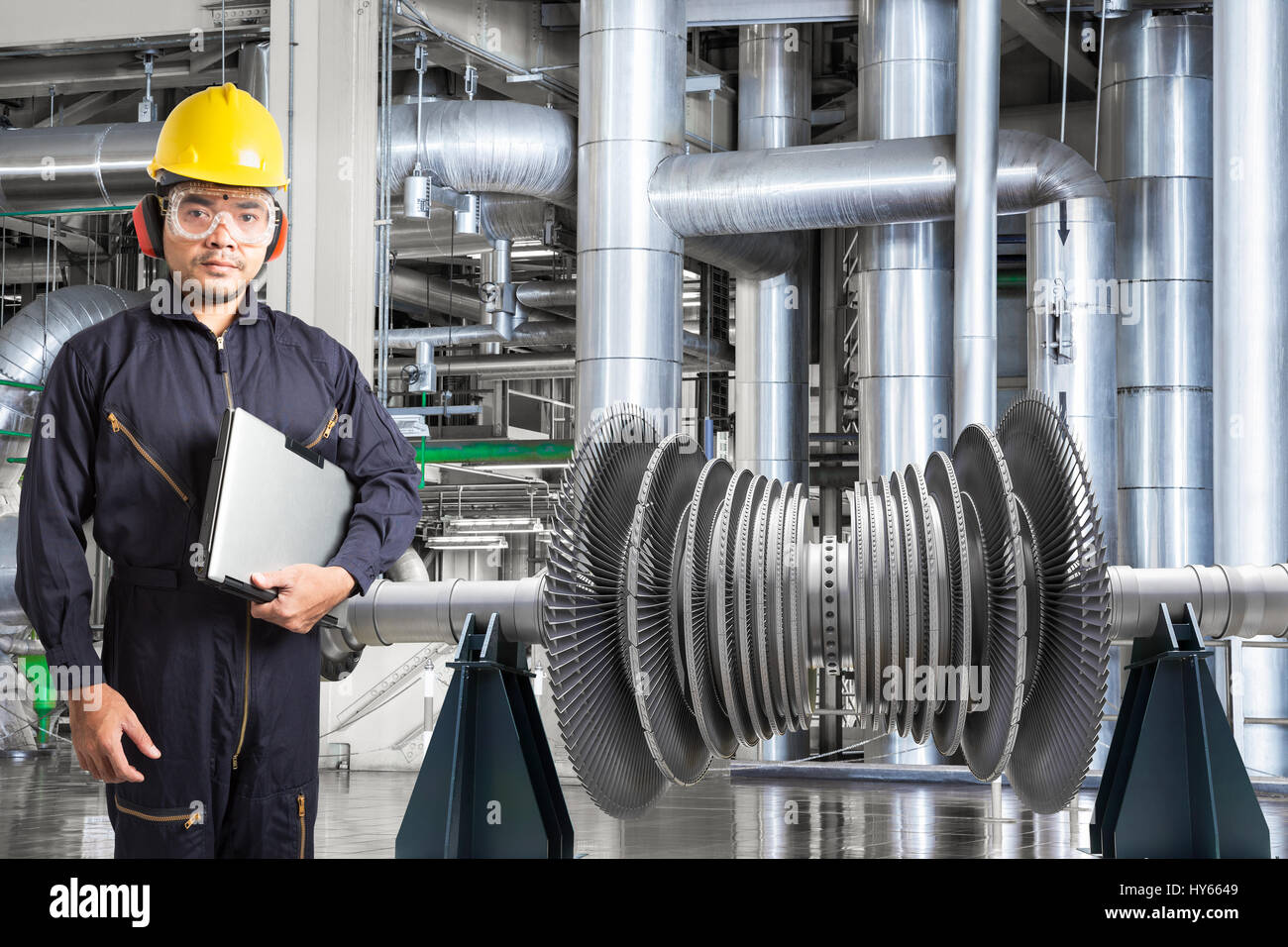 Turbine technician power plant hi-res stock photography and images - Alamy