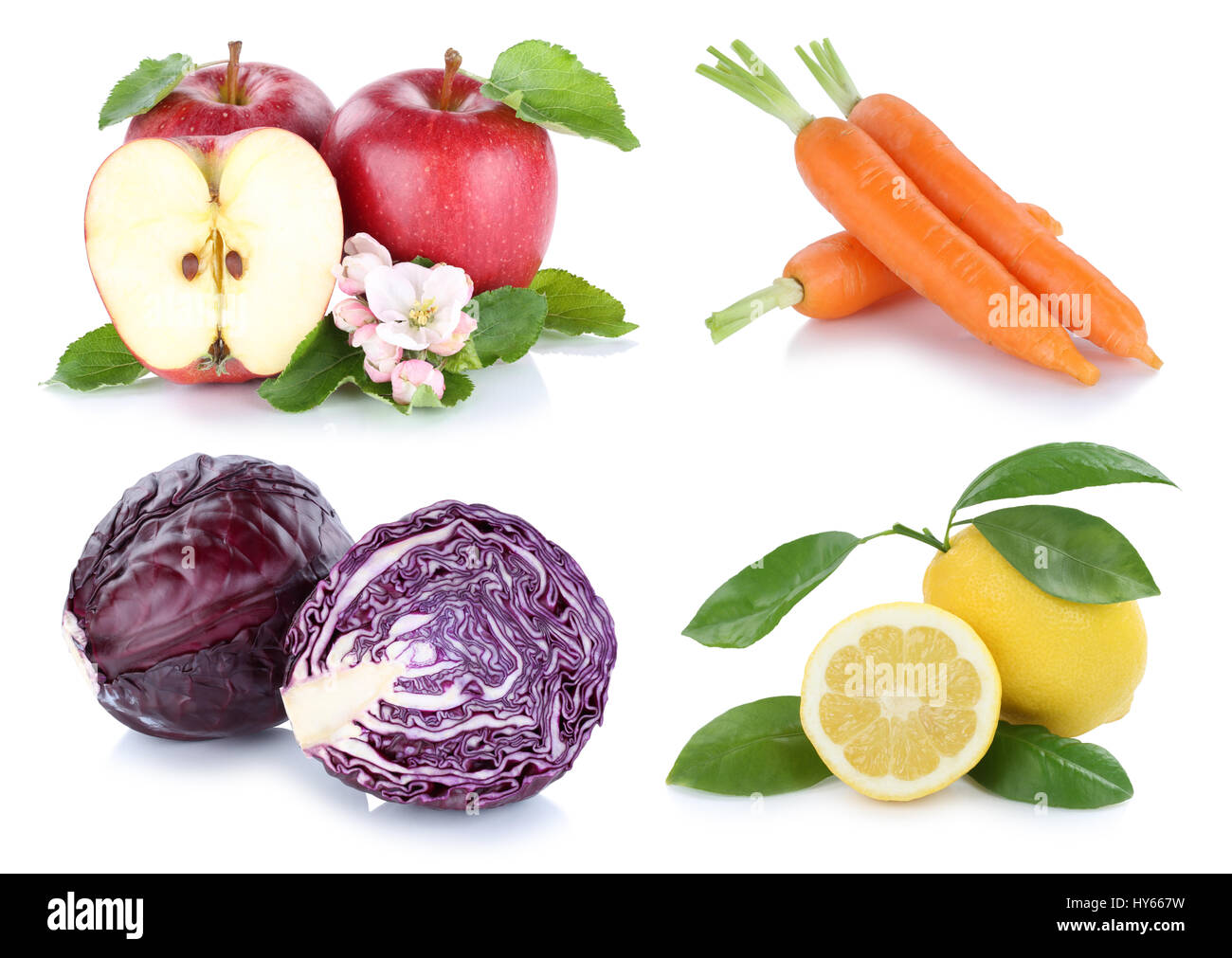 Fruits and vegetables collection apple carrots carrot fresh fruit ...