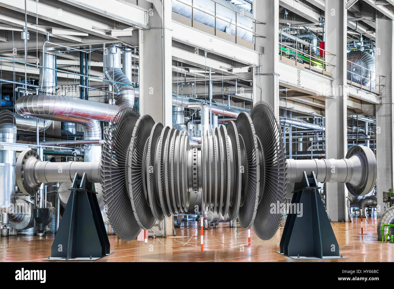 Steam turbine power station interior hi-res stock photography and ...