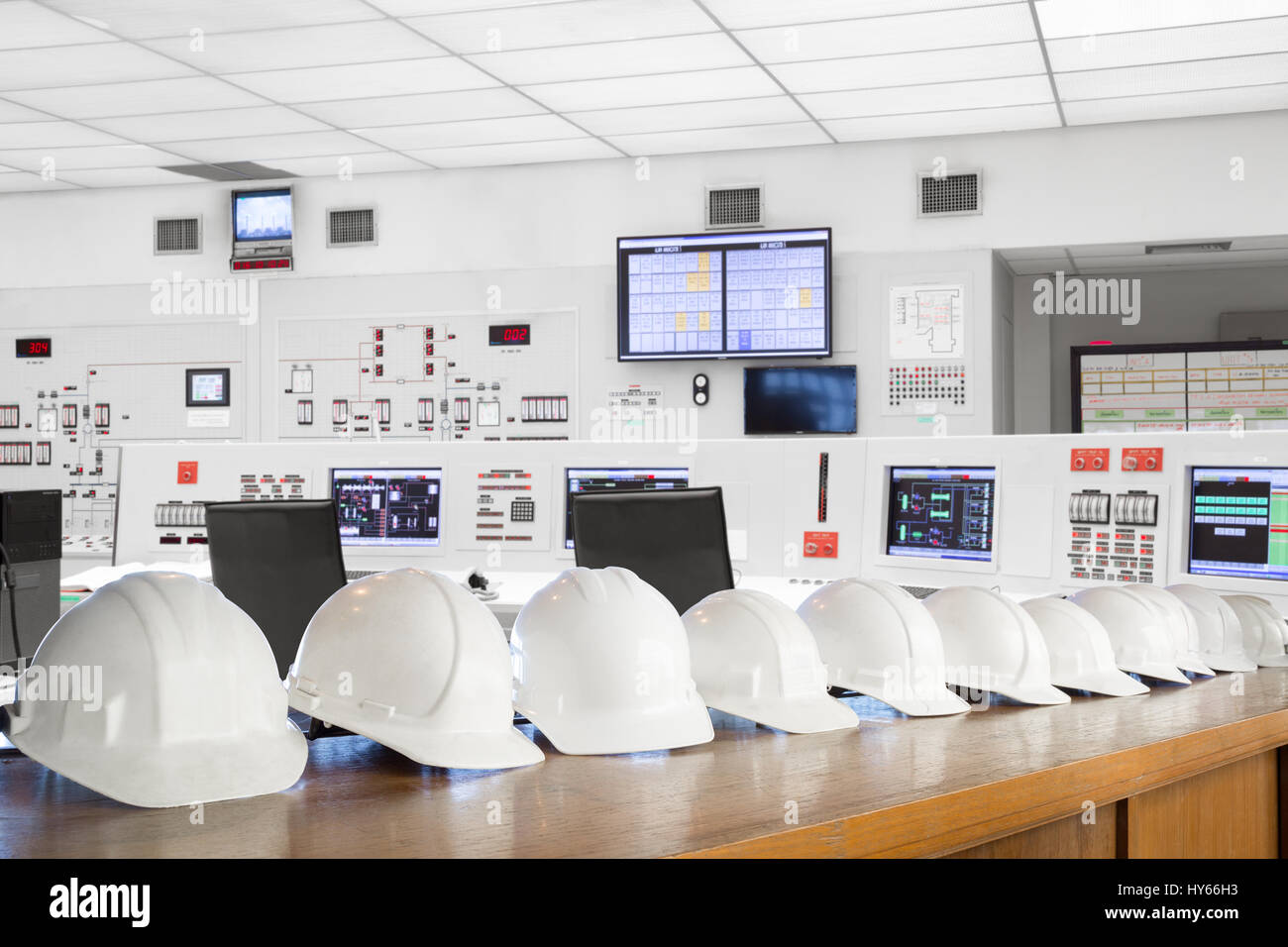 Safety helmet for staff in control room of thermal power plant factory ...
