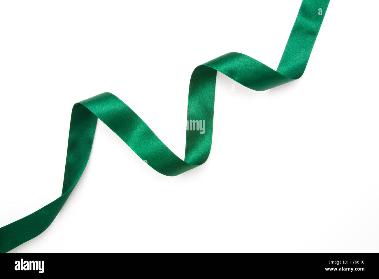 green ribbon border isolated on white background Stock Photo - Alamy