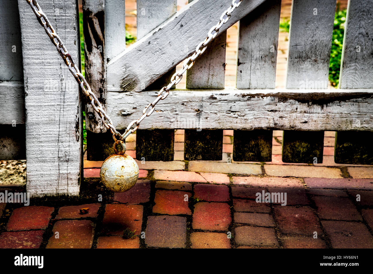 A Virginia gate weight and chain used to automatically close gates ...
