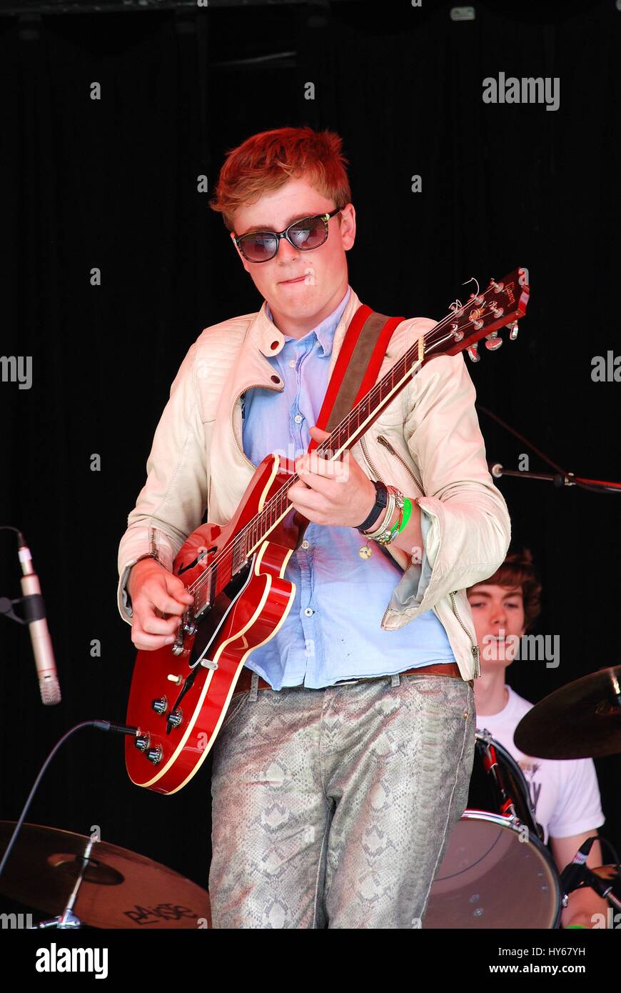 Olly Bond, of British rock group The Electric Church, performs at the ...