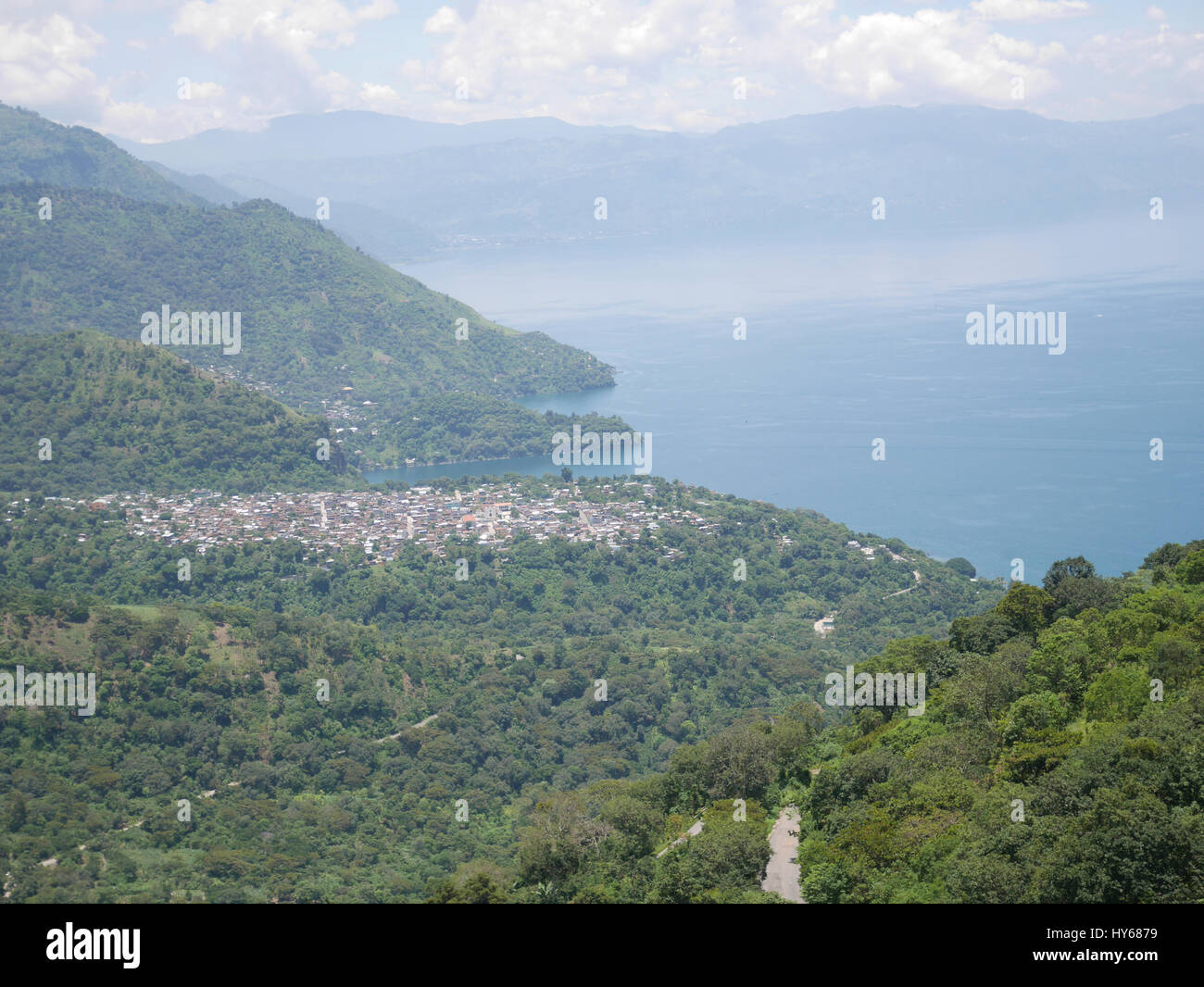 Volcán Atitlán is a large, conical, active stratovolcano adjacent to ...