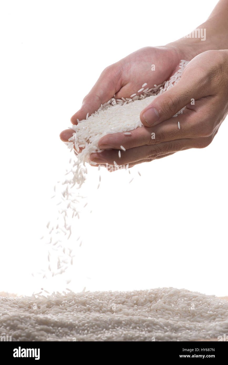 Rice falling down hi-res stock photography and images - Alamy