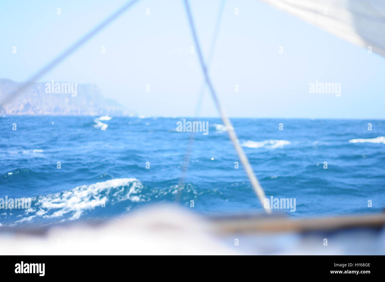sailing the med on a traditional schooner Stock Photo - Alamy