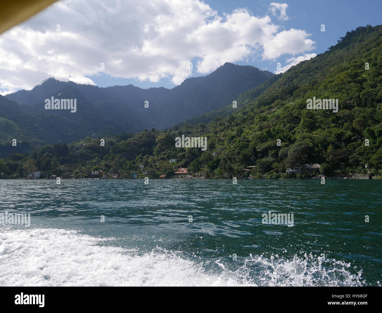 Volcán Atitlán is a large, conical, active stratovolcano adjacent to ...