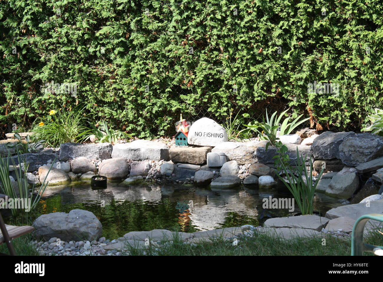By the pond side Stock Photo - Alamy