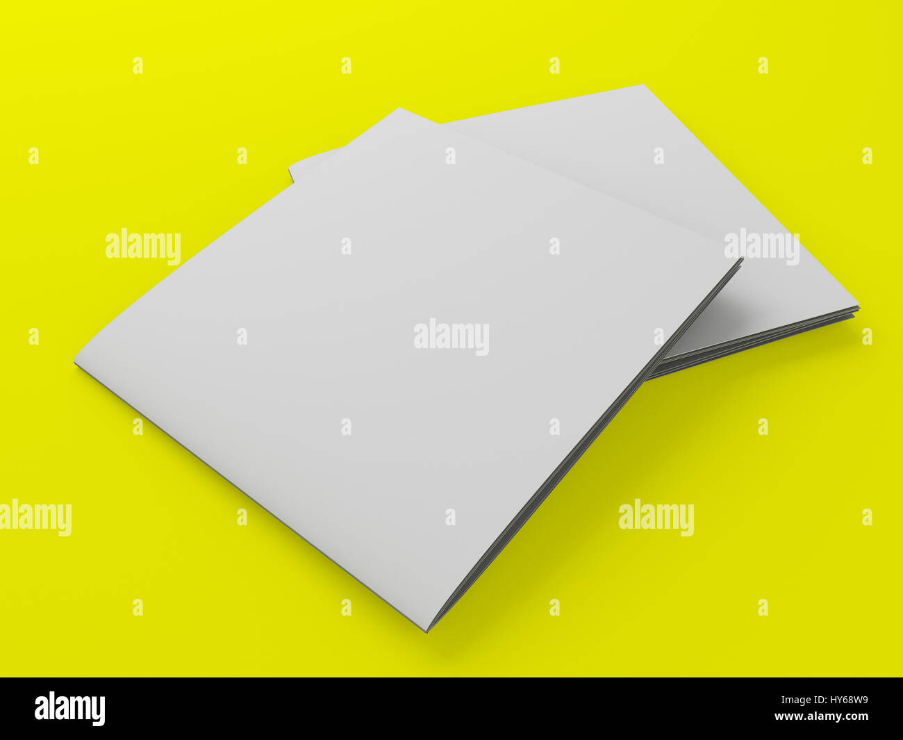 3D Illustration of Brochure Template on color background Stock Photo ...