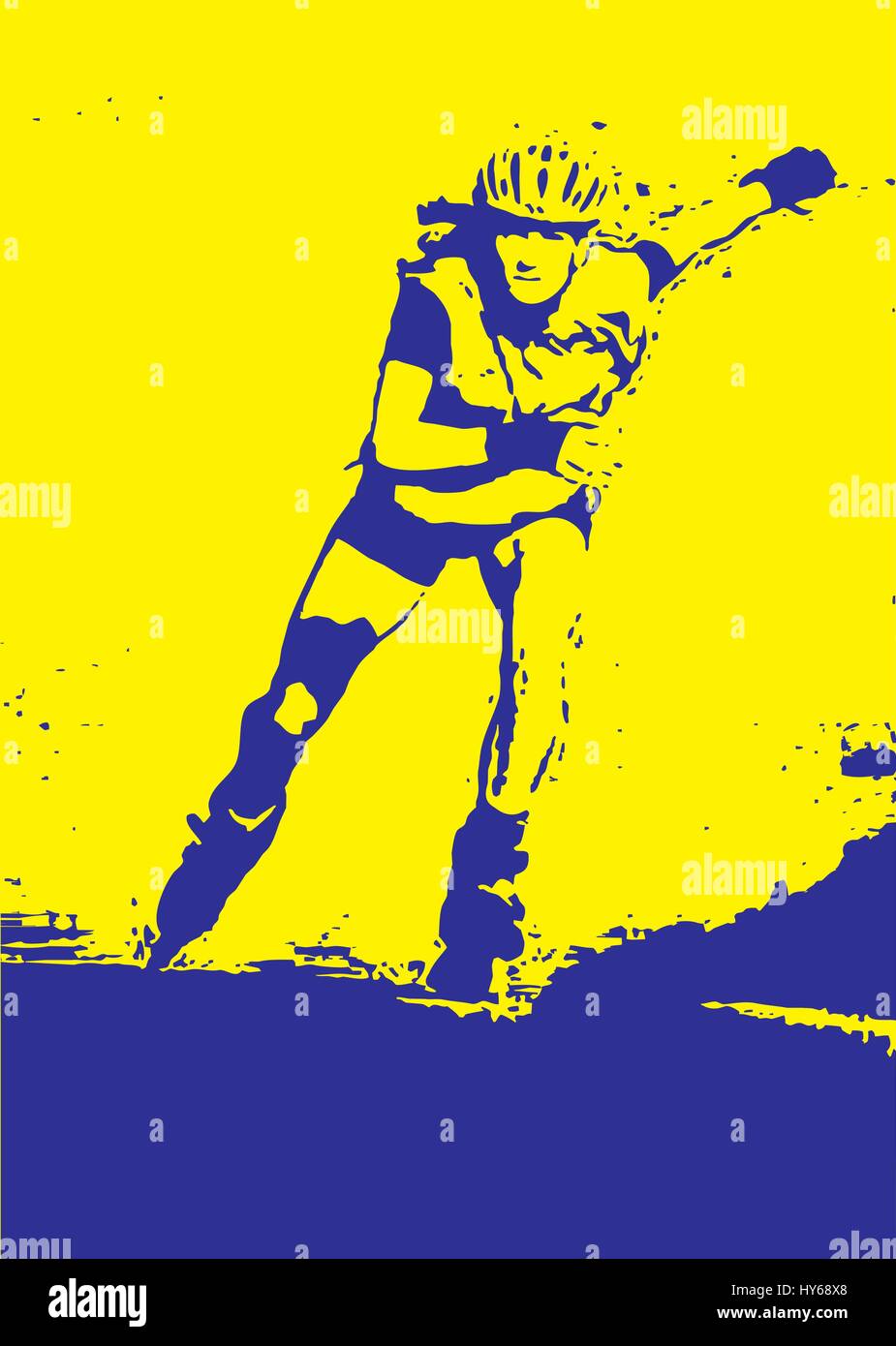 Man roller skates Stock Vector Images - Alamy