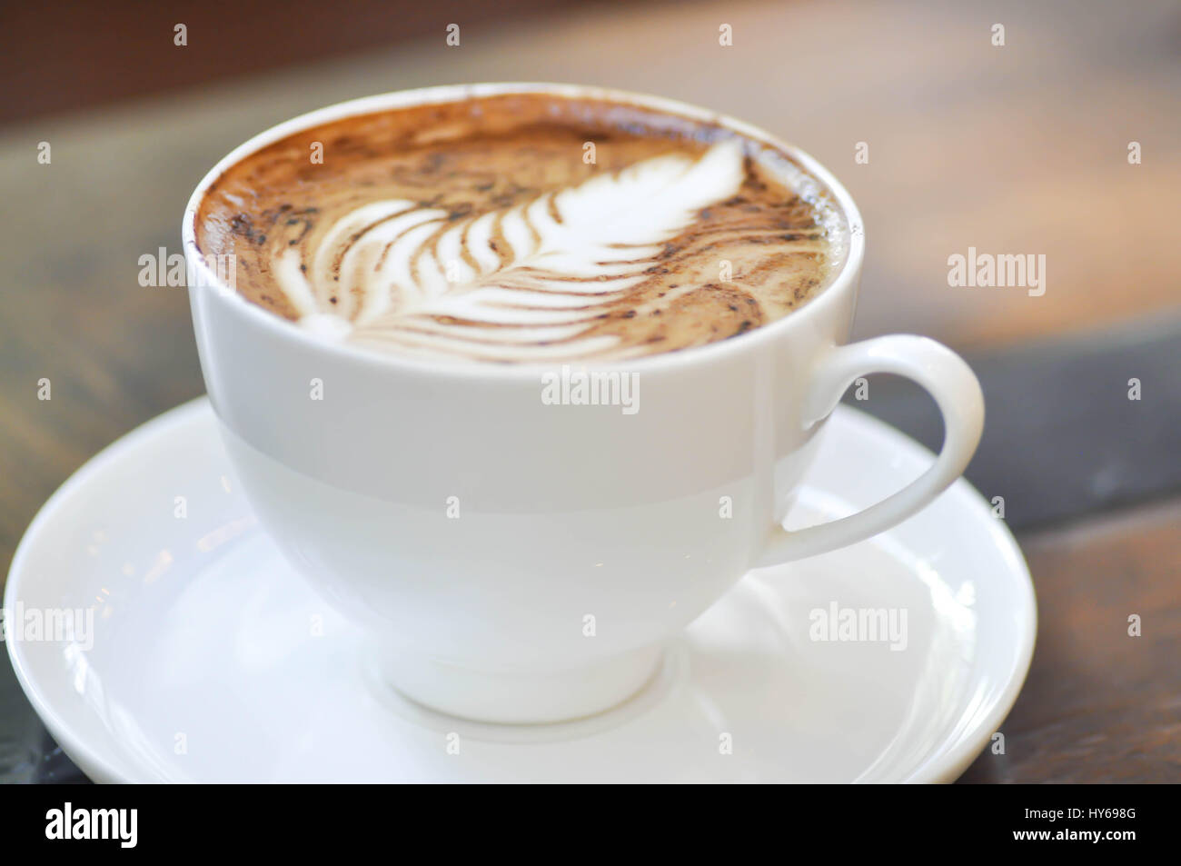 a cup of hot coffee or hot cappuccino Stock Photo - Alamy