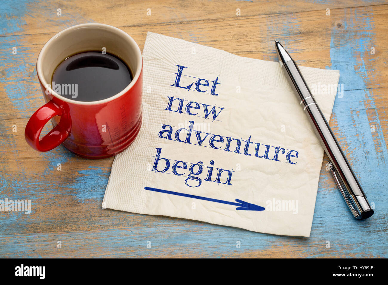 Let the adventure begin hi-res stock photography and images - Alamy