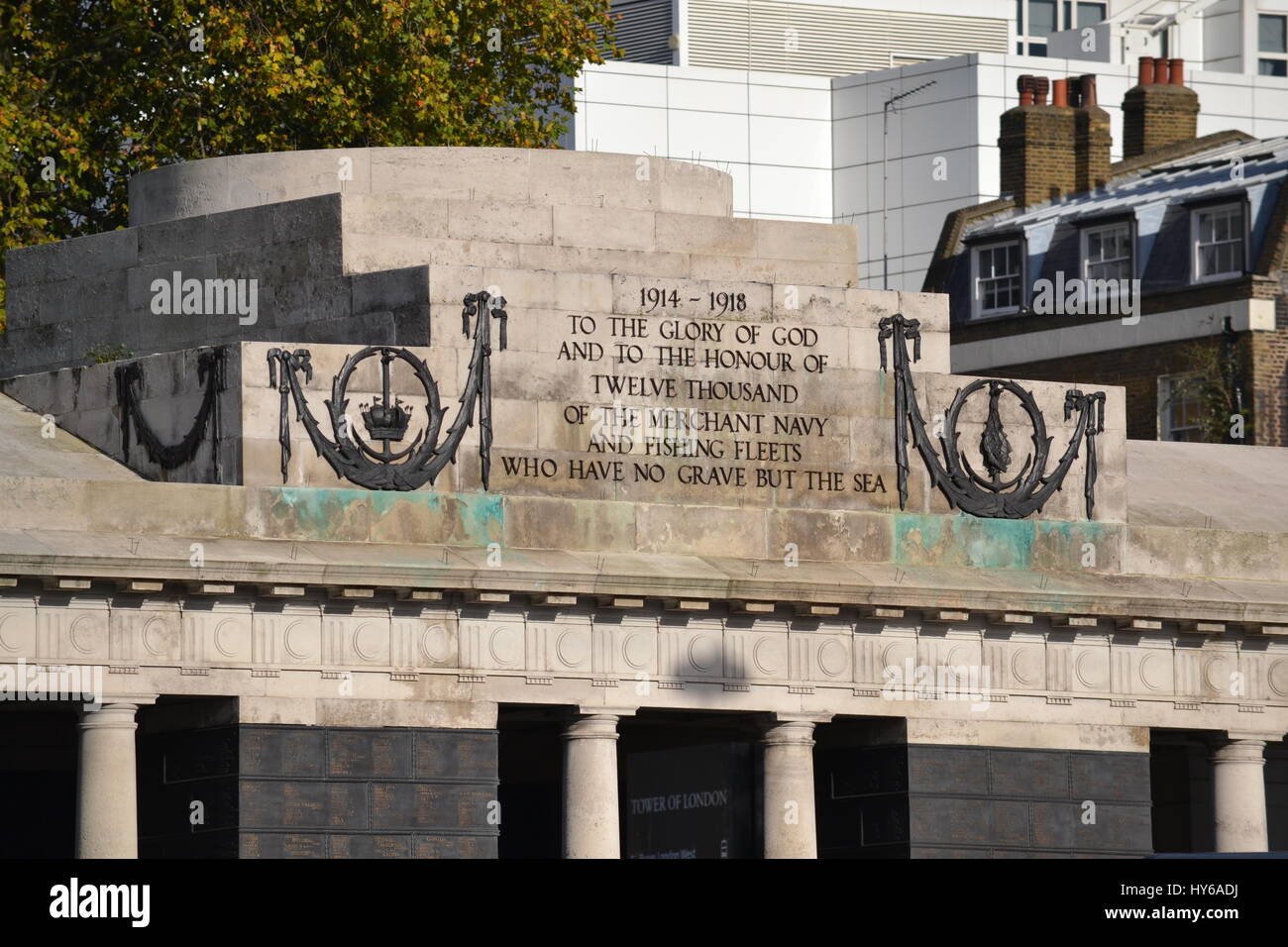 Merchant Navy War memorial in London, England Stock Photo - Alamy