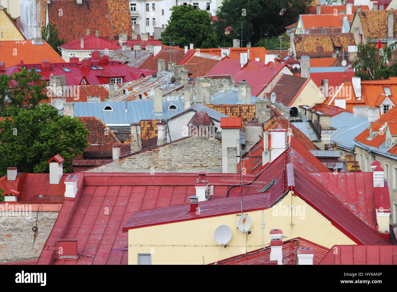 Beautiful houses in old town of Tallinn, Estonia Stock Photo - Alamy