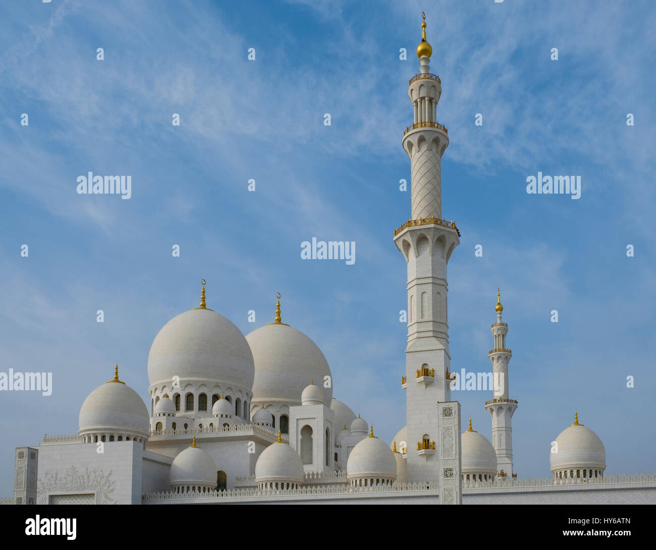 UNITED ARAB EMIRATES, ABU DHABI - CIRCA JANUARY 2017: View of the domes ...