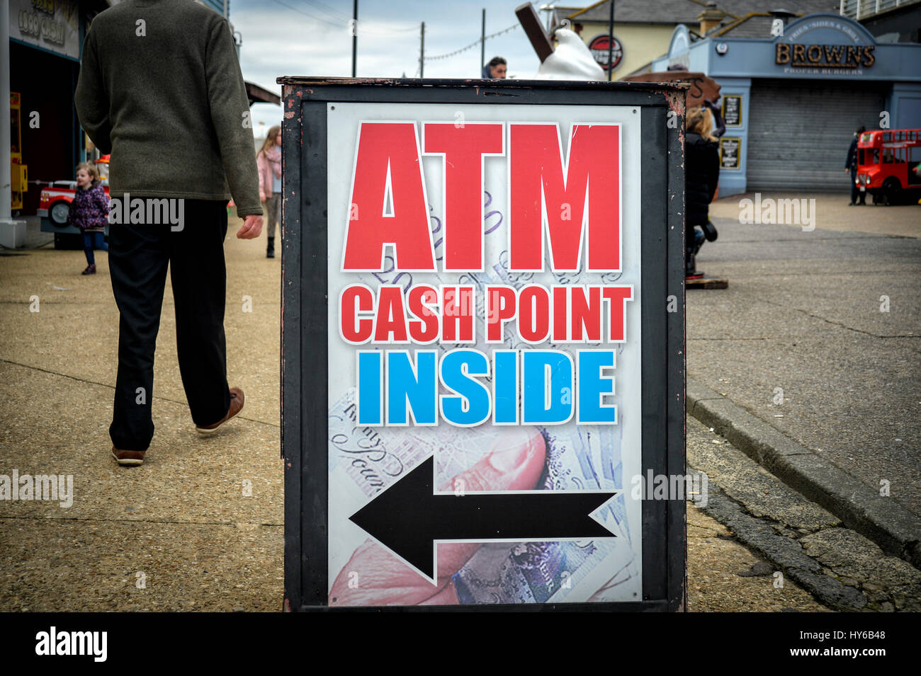 Sign for ATM cash machine Stock Photo - Alamy