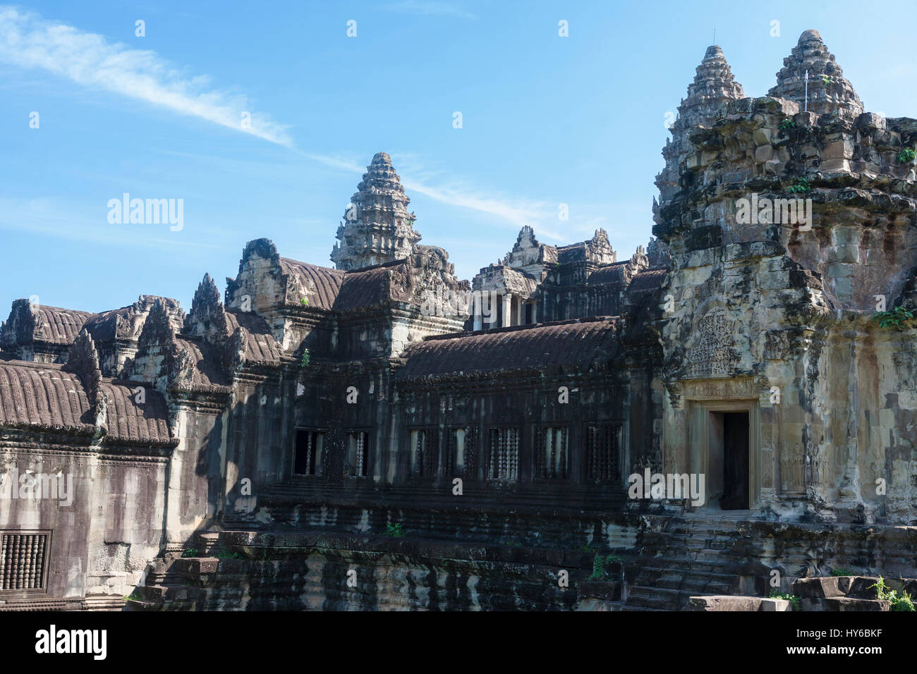 The central temple complex, Angkor Wat, Siem Reap, Cambodia Stock Photo ...