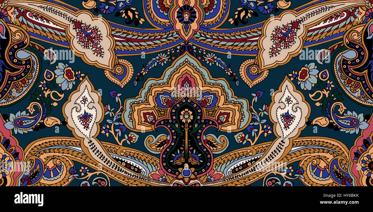 Traditional paisley pattern. Abstract geometric oriental ornament ...