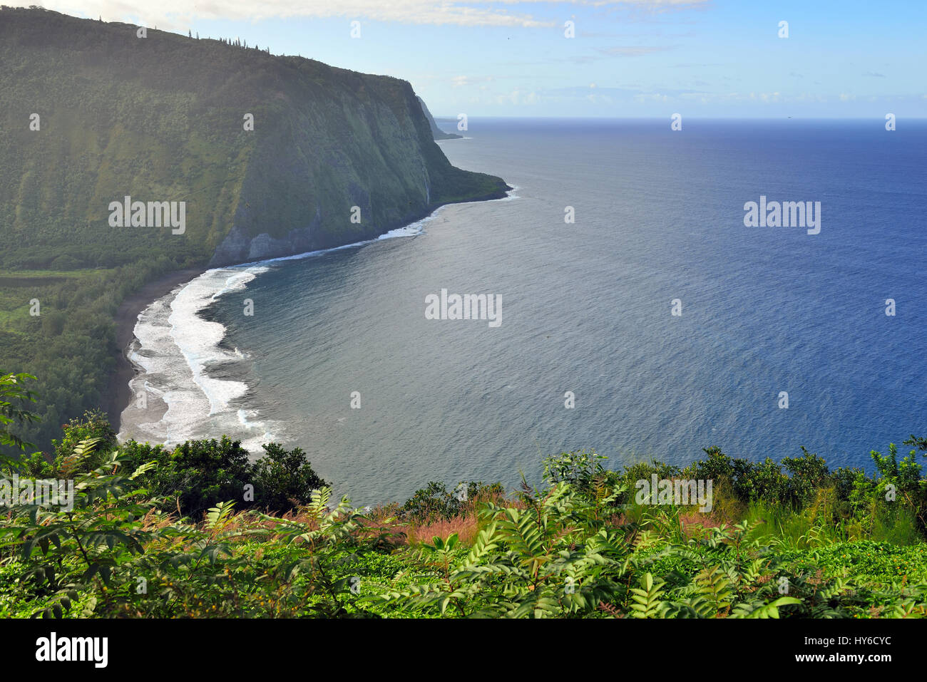 Waipio Valley Lookout in the Big Island of Hawaii USA Stock Photo - Alamy