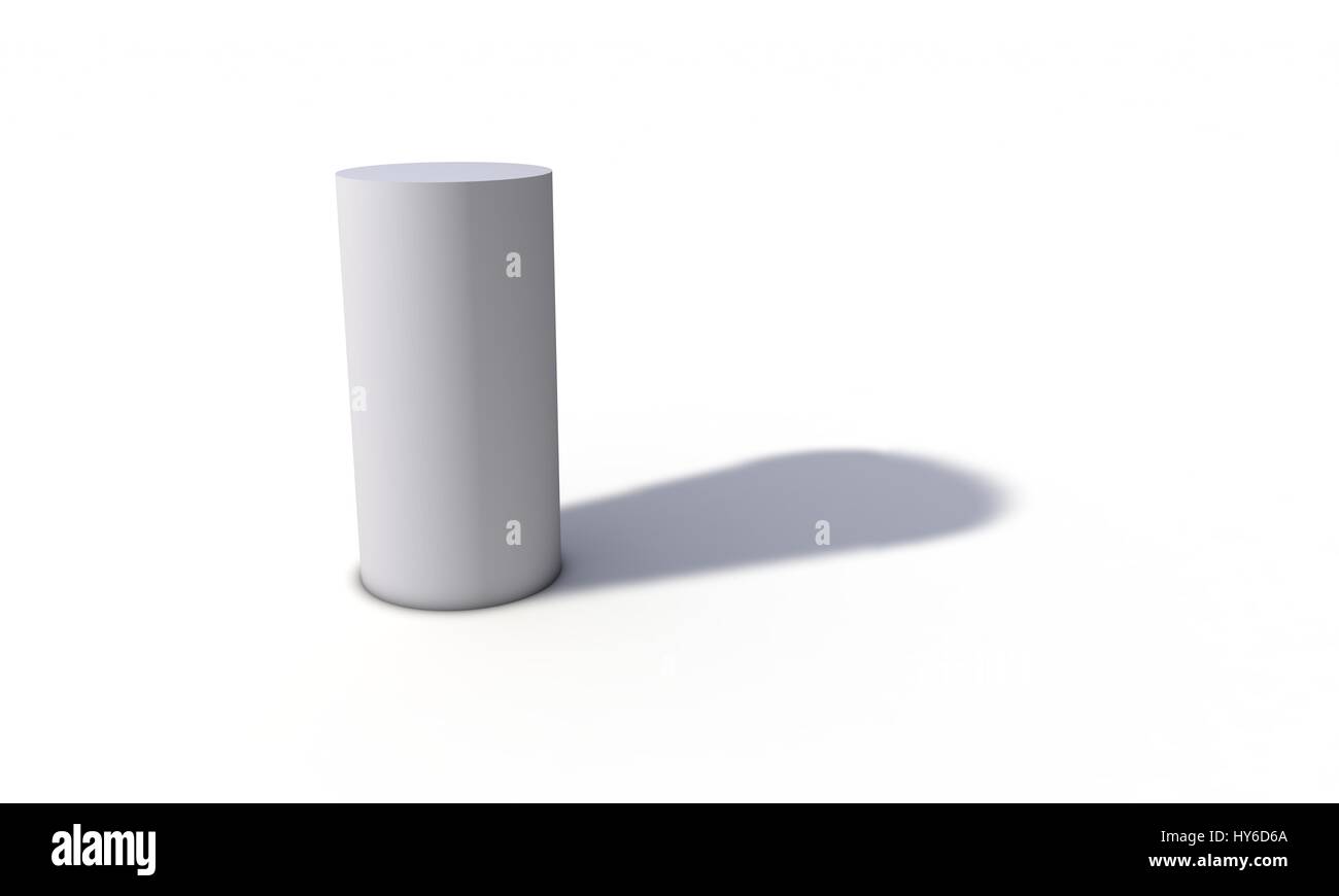 Cylinder model, isolated on the white 3d render working Stock Photo - Alamy