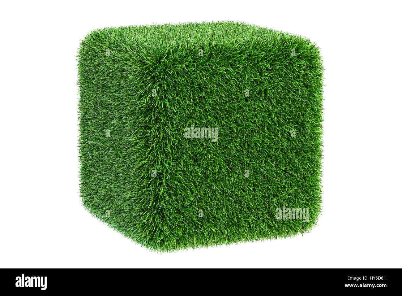 Grass Cube, 3D rendering isolated on white background Stock Photo - Alamy