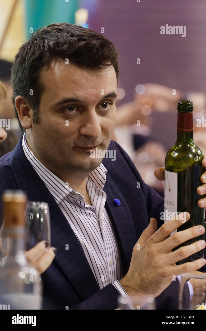Paris,France.31th March,2017.Florian Philippot attends at the Opening ...